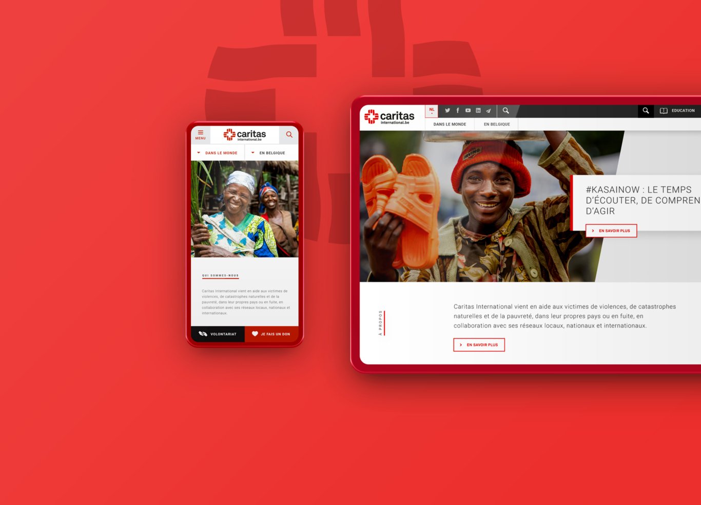 Website voor Caritas International | Atelier Design
